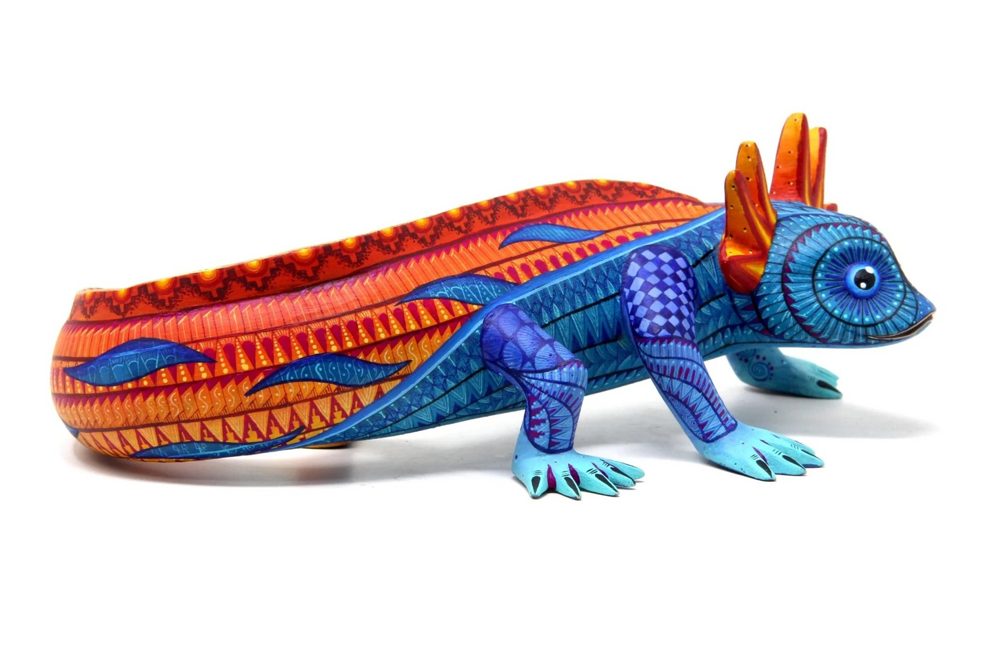 Axolotl Alebrije | Painted Wooden Axolotl Sculpture | Mayan Art ...